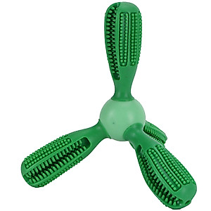 Dog Teether Dog Toothbrush Stick Teeth Cleaning Dental Educational Chew Toy TPR Pet Molar Rod Suitable for Dogs Dog Teeth Cleaning Stick(Green)