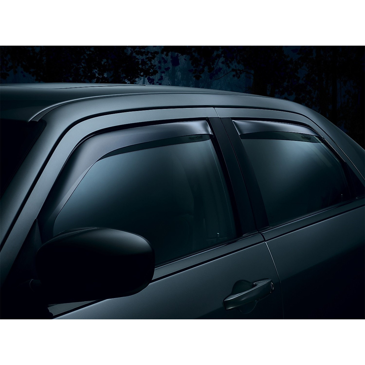 WeatherTech Custom Fit Front & Rear Side Window Deflectors for Honda Civic Hybrid, Dark Smoke