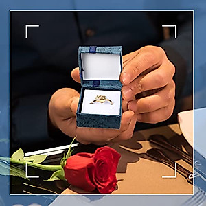 24 Pack Jewelry Gift Boxes Jewelry Box Gift Cases Cotton Filled Cardboard Paper Jewelry Box Bracelets Bangle Necklace Gift Case with Ribbon Bow for Birthday Wedding (1.6 x 1.6 Inches), 12 Color