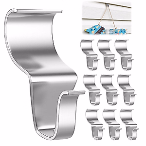 BBLYANU Hooks for Siding, Siding Hooks for Hanging Outdoor, 2024 Upgraded Vinyl Siding Stainless Steel Hooks for Heavy Duty, Outdoor No-Hole Needed Siding Clips for Hanging Things (10, S-Form)
