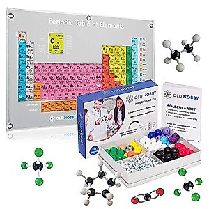 Organic Chemistry Kit (239 Pieces) and Periodic Table of Elements - Molecular Model Student or Teacher Pack with Atoms, Bonds and Instructional Guide