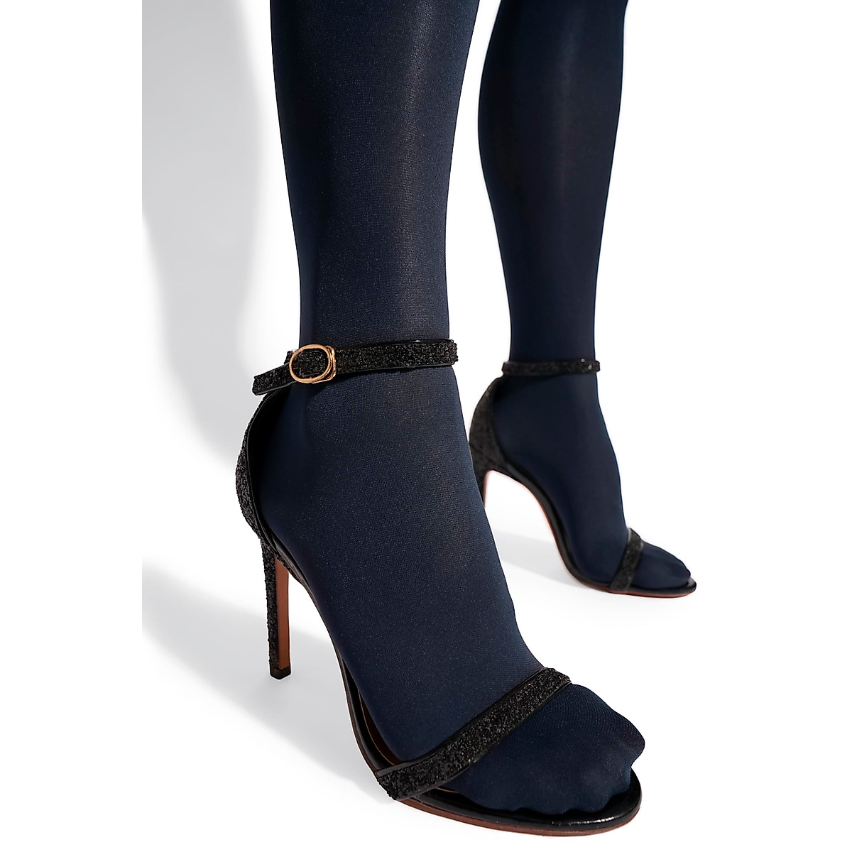 sofsy Navy Blue Thigh High Stockings for Women | Halloween Nylon Lingerie Garter Belt Stockings | Navy M/L 1/pack [Made in Italy]