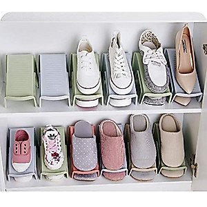Shoe Slots, Simple Light Blue Storage Shoe Rack, Shoe Rack Organizer - 10 Piece Set (Color : Blue)