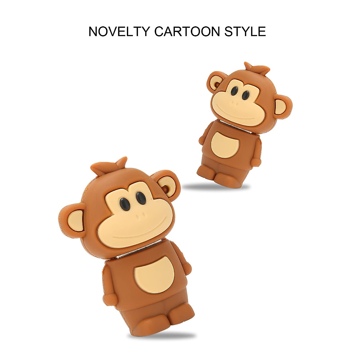 Kafuty-1 Cute USB Flash Drive, Cartoon Animal Monkey Thumb Drive, Pendrive Memory Thumb Stick, Gifts for School Students Kids Children Teacher Collegue Employees(64GB)