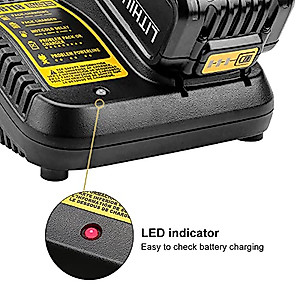 energup Fast Charger DCB118 Fit for 12V-20V Max Dewalt 20V Lithium-Ion Battery DCB205 DCB206 DCB203BT DCB204BT DCB127 Replace for DCB101 DCB102 DCB112 DCB115 DCB118 dewalt Battery Charger