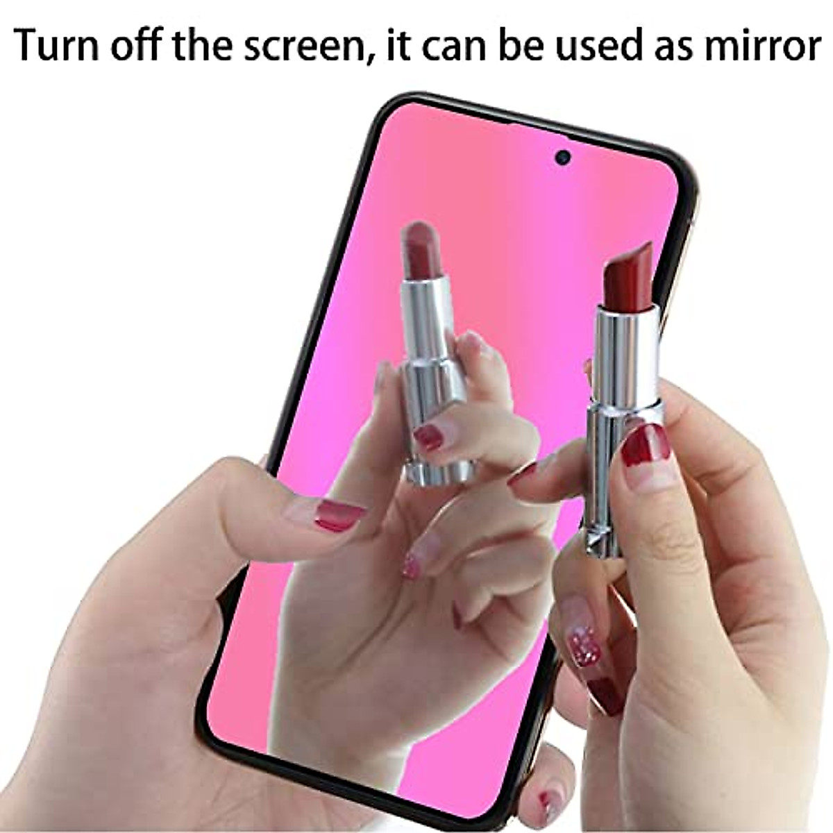 BWEDXEZ 2 Pack Anti-Blue Privacy Tempered Glass Suit for iPhone 12 Pro Max Mirror Anti-Spy Screen Protector Anti-Peeping Film Electroplated Gradient Colorful 9H Hardness Anti-scratch 6.7 inch