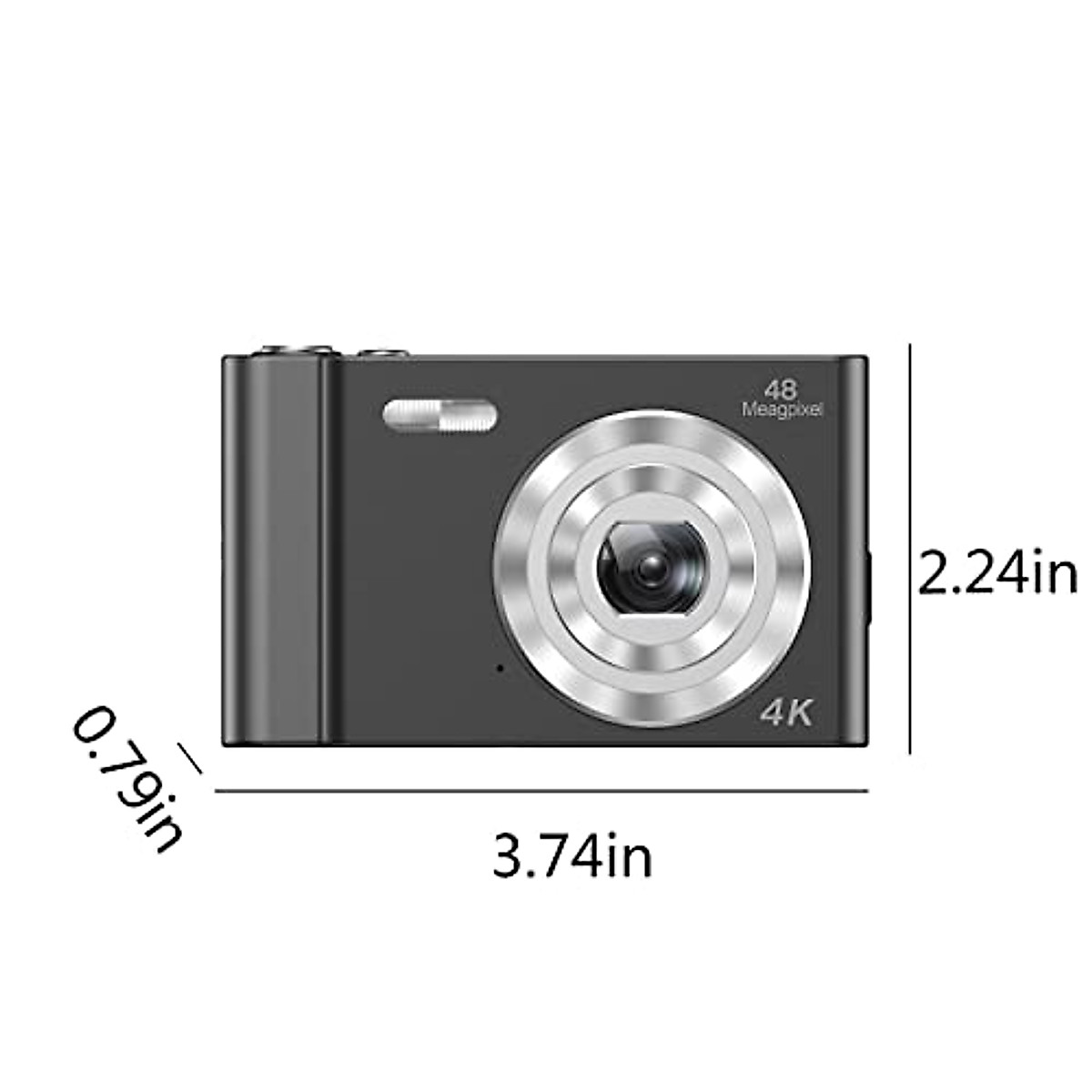 Fiudx Digital Camera for Teens Kids 16x Zoom Travel Digital Camera Christmas Birthday Gifts