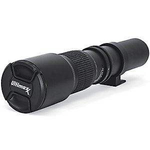 500mm F/8.0 Telephoto Lens with 7PC Accessory Bundle for Canon EOS 80D,77D,70D,60D,60Da,50D,7D,7D II,6D,6D II,5D Mark II,III,IV,5DS,1DS,T7i,T7s,T7,T6s,T6i,T6,T5i,T5,T4i,SL2 & SL1 Digital SLR Cameras