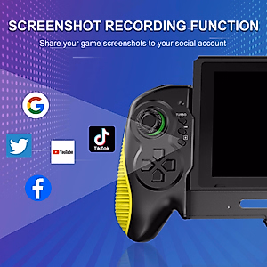 Sefitopher Switch Controller, One Piece Joy Pad Replacement for Nintendo Switch Joycons, Support Turbo, 6-Axis Gyro, Dual Motors Vibration, Wake-up Function, Suitable for Big Hand Players