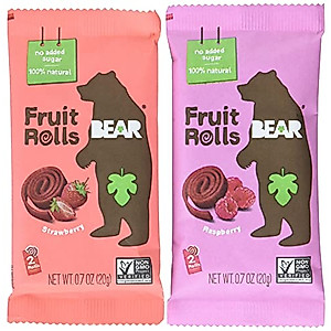 BEAR Real Fruit Rolls - Variety Pack - 16 Count (2 Rolls Per Pack)