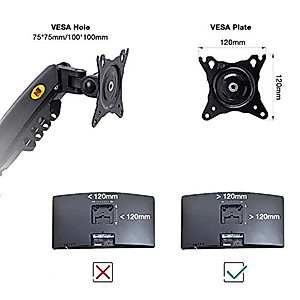 NB North Bayou Dual Monitor Desk Mount Stand Full Motion Swivel Computer Monitor Arm for Two Screens 17-27 Inch with 4.4~19.8lbs Load Capacity for Each Display F160