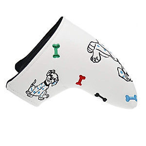 HISTAR Cuter Puppy Golf Blade Putter Cover Headcover for Scotty Cameron (White)