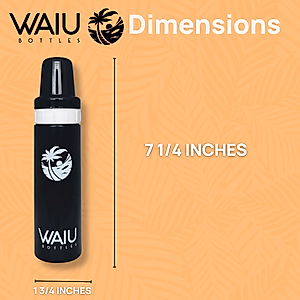 Waiu Insulated Stainless Steel Baby Bottle BPA-Free | Keeps Drinks Hot for 8 Hours, Cold for 24 Hours | 4 oz. (Black)