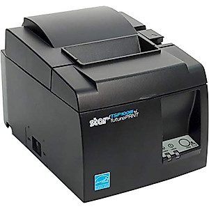 Star Micronics TSP143IIILAN Ethernet (LAN) Thermal Receipt Printer with Auto-cutter and Internal Power Supply - Gray (Renewed)
