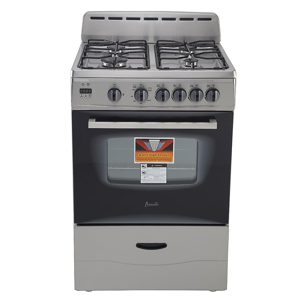 Avanti GR2414CW GR24 24" Compact Gas Range Oven, in White
