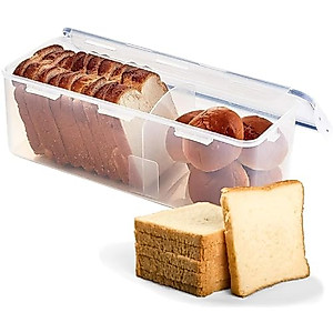 LOCK & LOCK Easy Essentials Food Storage lids/Airtight containers, BPA Free, Bread Box-21.1 Cup, Clear