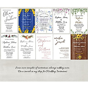 Personalized Wedding Invitation with Envelopes - Rose Arch