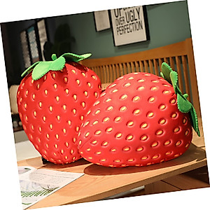 Decor Decorative Cute Adorable Strawberry Fruit Food Kawaii Huggable Soft Red Girls Funny Plushie Cm/inch Pillows Stuffed for Large Accent Hugging Cuddle Pillow Throw