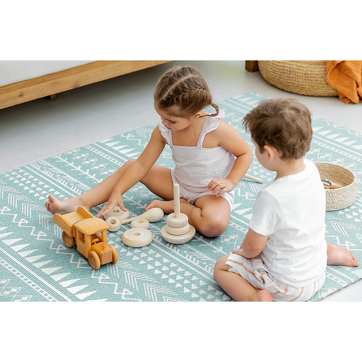 Berry Lane Baby Play Mat | Large 6.5 ft x 4.5 ft One-Piece Reversible Foam Floor Playmat | Tummy Time | Extra Soft & Thick | Non-Toxic | for Infants, Babies, Toddler, and Kids
