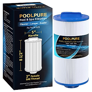 POOLPURE PLF4CH-935 Spa Filter Replaces Pleatco PWW35L, 817-4035, SD-01235, PDC580-AFS, Waterway Teleweir 35 SF, 1 Pack