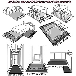 Black Grey Gold Marble Pattern Area Rug, Vintage Modern Bedroom Carpet, Upholstery Rug Non-Slip Machine Washable Non-Shedding for Living Room Bedroom - 5ft x 7ft