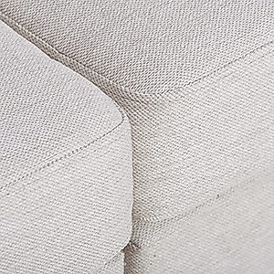 Eafurn Convertible Modular Sectional Double Extra Wide Chaise, 130.7" U Shaped Corner Movable Ottoman,6 Seater Oversized Upholstery Sofa & Couches Living Room Furniture, Beige