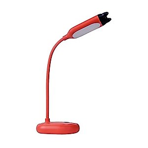Eye-Caring Charging Plug-in Desk Lamp LED Eye Protection USB Button Dimming Can Adjust The Table Lamp In All Directions for Study and Work Office lamp (Color : Red)