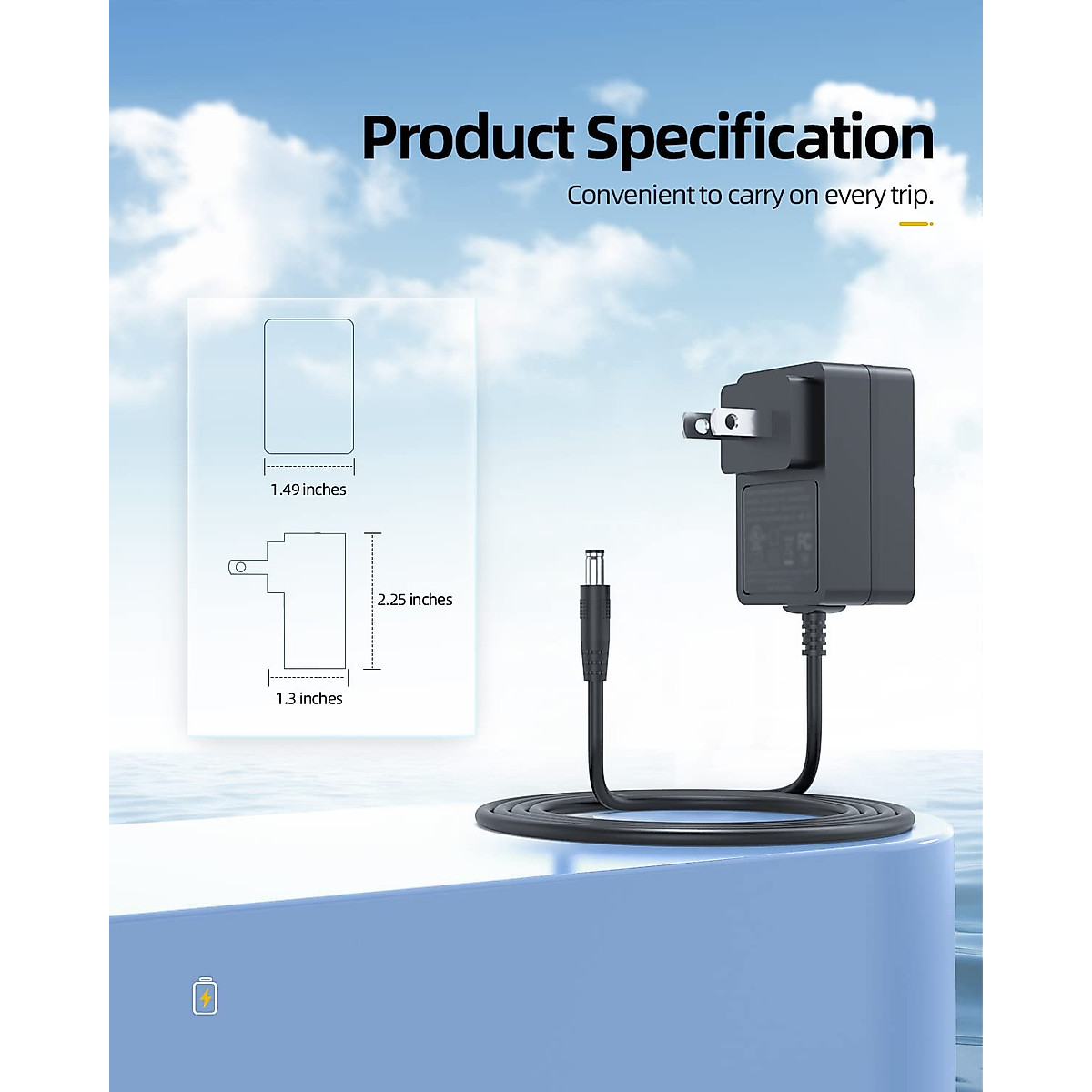 9V AC Adapter Compatible with Brother P-Touch, UL Listed Charger for PT-D200 PT-D200G PT-D202 PT-D215e PTH110 PT-1880 PT-1890 PT-1280 PT-1290 PT-1830 AD-24 AD-24ES AD-60 Label Maker Power Supply