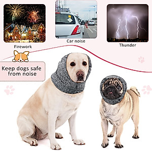 Saintrygo 4 Pieces Ear Wraps for Dogs Quiet Ears Dog Ear Cover Muffs Snood for Calming Dog Noise Protection, Dog Head Wrap Anti Anxiety Dog Hat Snood for Small Dog Cat Grooming Bathing (9-10 Inch)