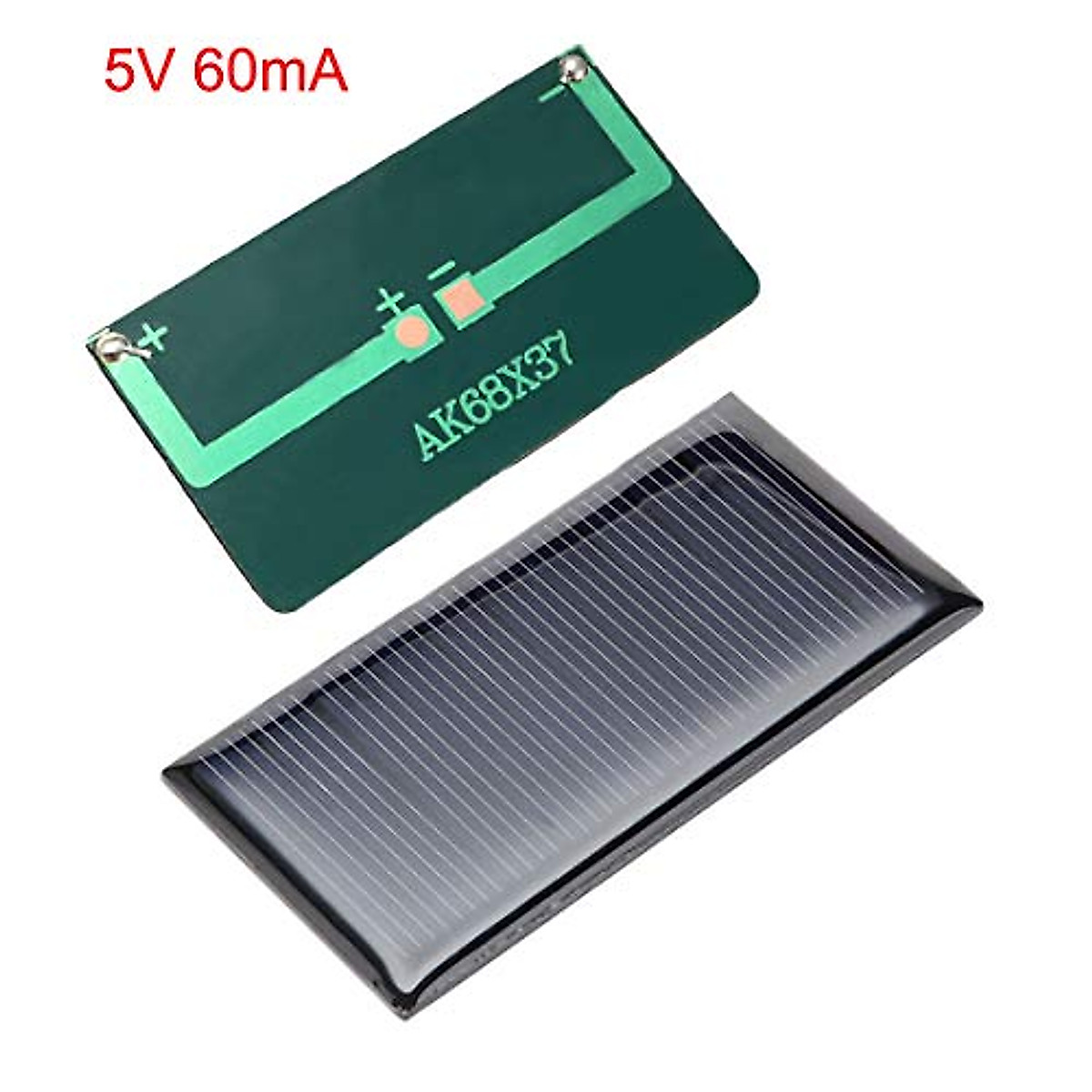 uxcell® 5Pcs 5V 60mA Poly Mini Solar Cell Panel Module DIY for Light Toys Charger 68mm x 37mm