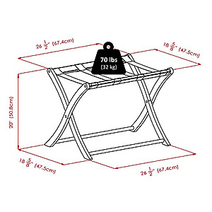 Winsome Scarlett Cappuccino Luggage Rack