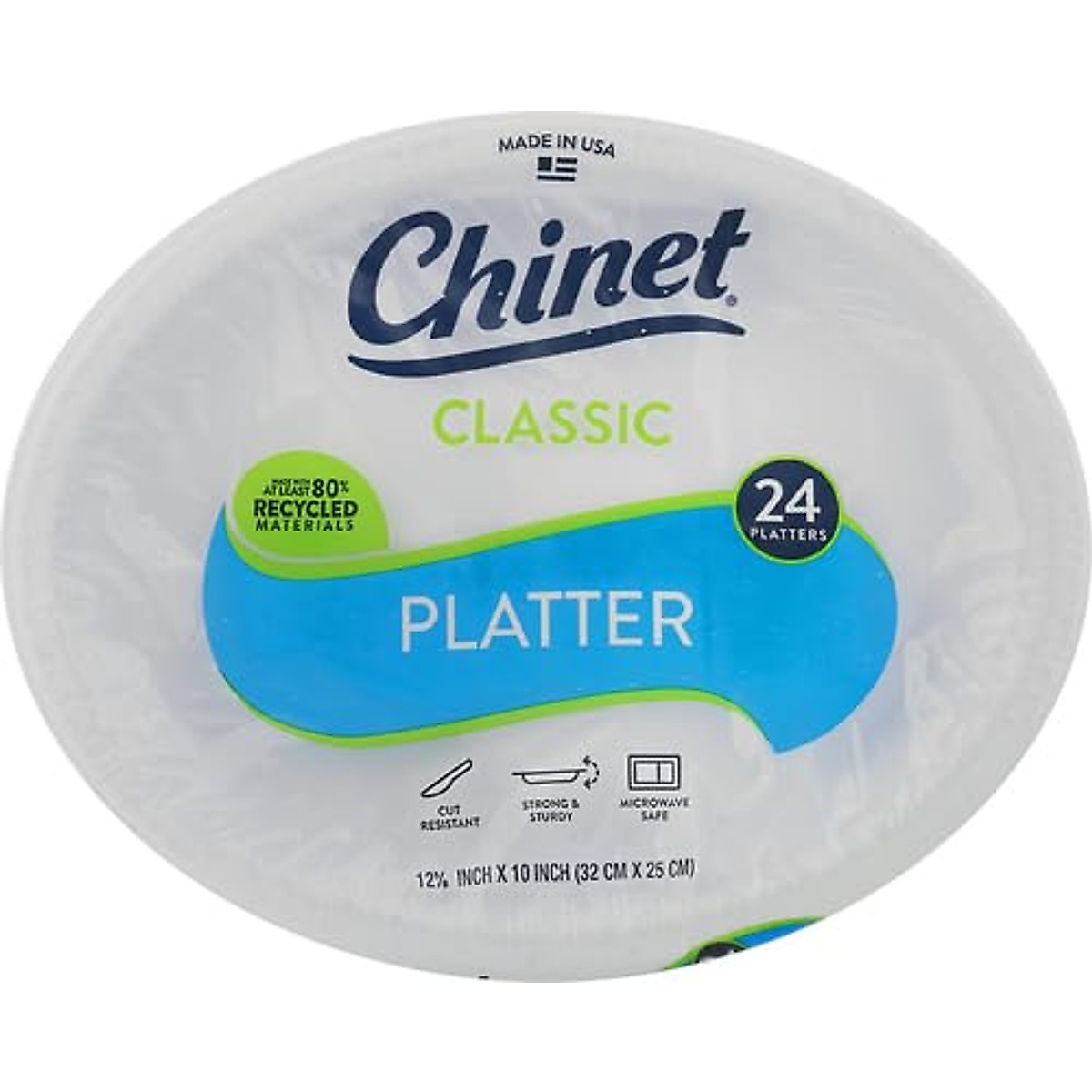 Chinet Premium Paper Platters, 10 Inch