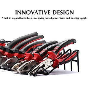 EMENTOL Plier Organizer Rack, 2 Pack,Tool Drawer Organizer,Stores Spring Loaded,Black,with 2×15 Slots-15''×5.5''×2.5''