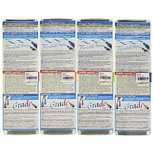 PILOT Parallel Calligraphy Pen Set, 1.5 mm, 2.4 mm, 3.8 mm and 6 mm with Bonus Ink Cartridge (P9005SET)