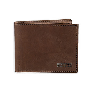 Kenneth Cole Men's Leather Bifold Wallet, Tan, One Size