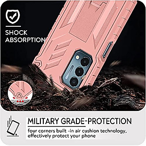 Case for OnePlus Nord N200 5G Case with Screen Protector x2 Tempered Glass [Rotating Belt Clip Holster] [Kickstand] Military Grade Heavy Duty Bumper Shockproof Full Body Protection Nord N200 5G Case-4