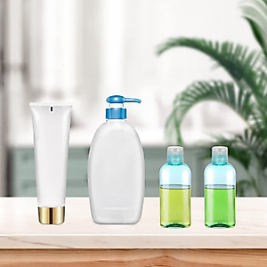 Kitchen GIMS Plastic Travel Bottles with Flip Cap 6 Pack 3.4oz/100ml Travel Shampoo Bottles Travel Size Containers for Shampoo, Conditioner & Lotion with Lables