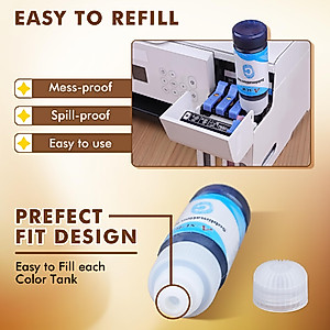 A-SUB Sublimation Ink Refill for ET-2800 ET-2803 ET-2850 ET-2400 ET-2720 ET-2760 ET-4800 ET-4700 ET-4760 ET-15000 Heat Transfer on Mug, Tumbler, T-Shirt