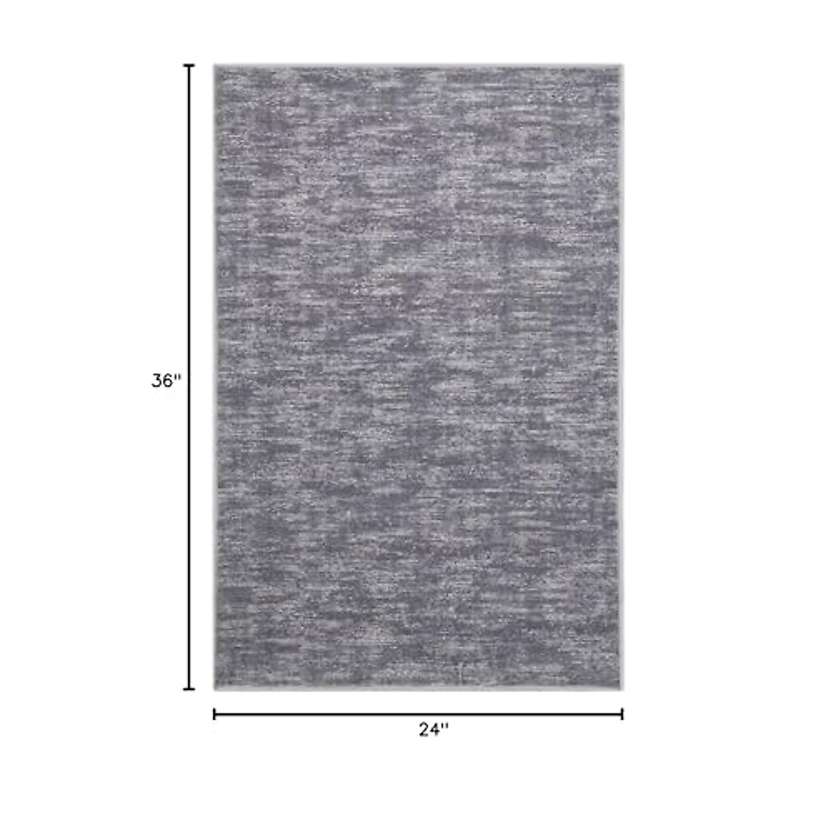 IMINROME Small Area Rug Mat Modern Solid Indoor Throw Carpet Contemporary Doormat Rug Machine Washable Low-Pile Area Rug for Living Room Bedroom Laundry, 2' x 3' Grey