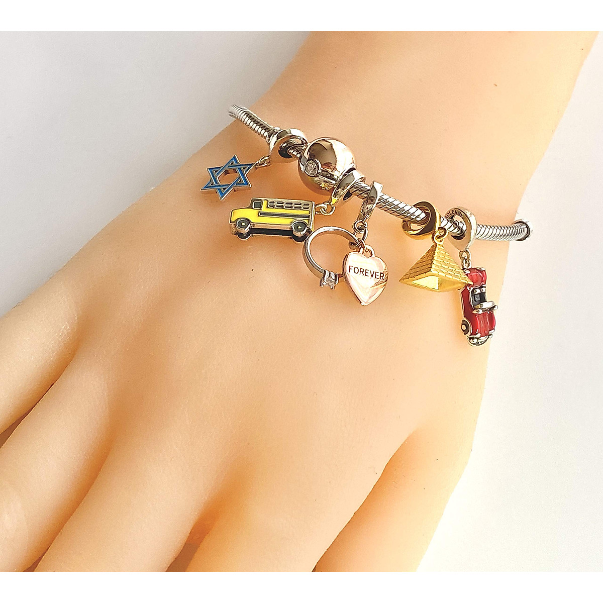 Forever Ring Engagement Wedding Just Married 925 Sterling Silver Pendant Charm Bead For Pandora & Similar Charm Bracelets or Necklaces