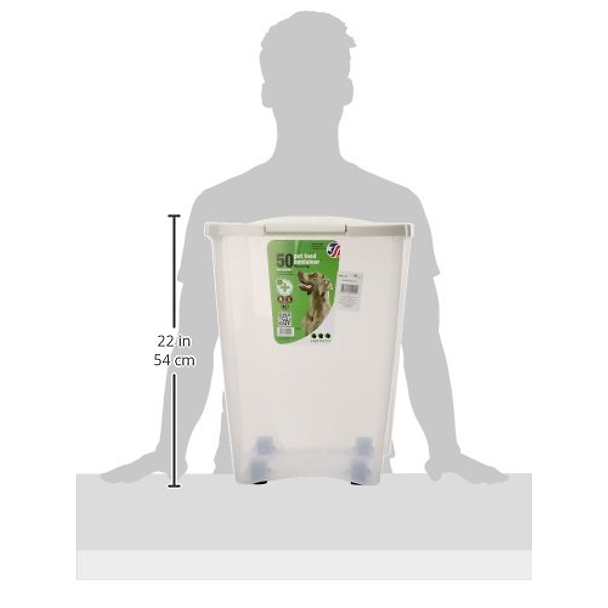 Van Ness 50-Pound Food Container with Fresh-Tite Seal and Wheels