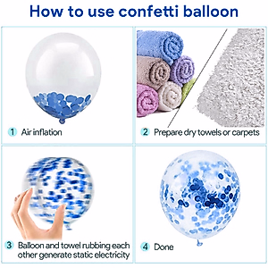 Rose Gold Confetti Latex Balloons - 60 Pack 12 inch Rose Gold Latex Birthday Balloons for Engagement, Wedding, Bridal Shower Party Decorations