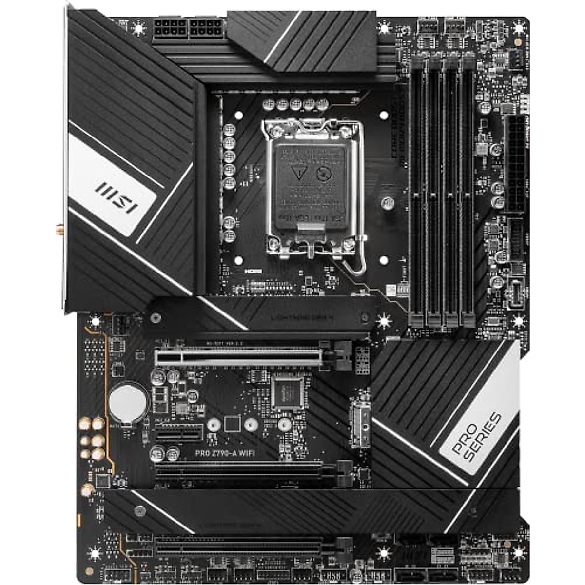 MSI PRO Z790-A WiFi ProSeries Motherboard (Supports 12th/13th Gen Intel Processors, LGA 1700, DDR5, PCIe 5.0, M.2, 2.5Gbps LAN, USB 3.2 Gen2, Wi-Fi 6E, ATX)