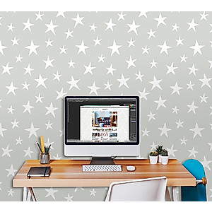 NuWallpaper NU1932 Stardust Peel & Stick Wallpaper, Grey