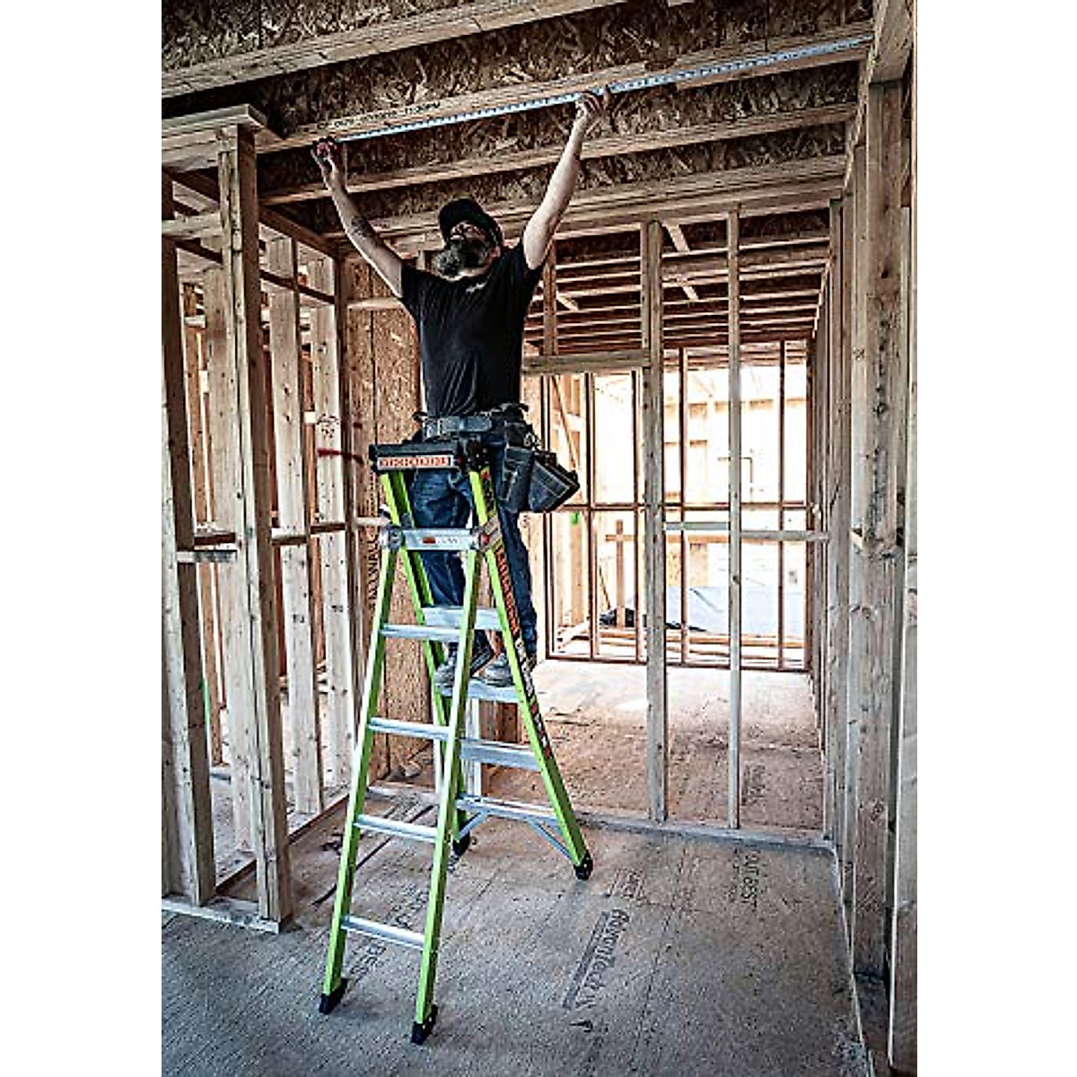 Little Giant Ladders, King Kombo, Professional, 6 Ft. A Frame, 10 Ft. Extension, Fiberglass, Type 1AA, 375 lbs Weight Rating, (13610-001)