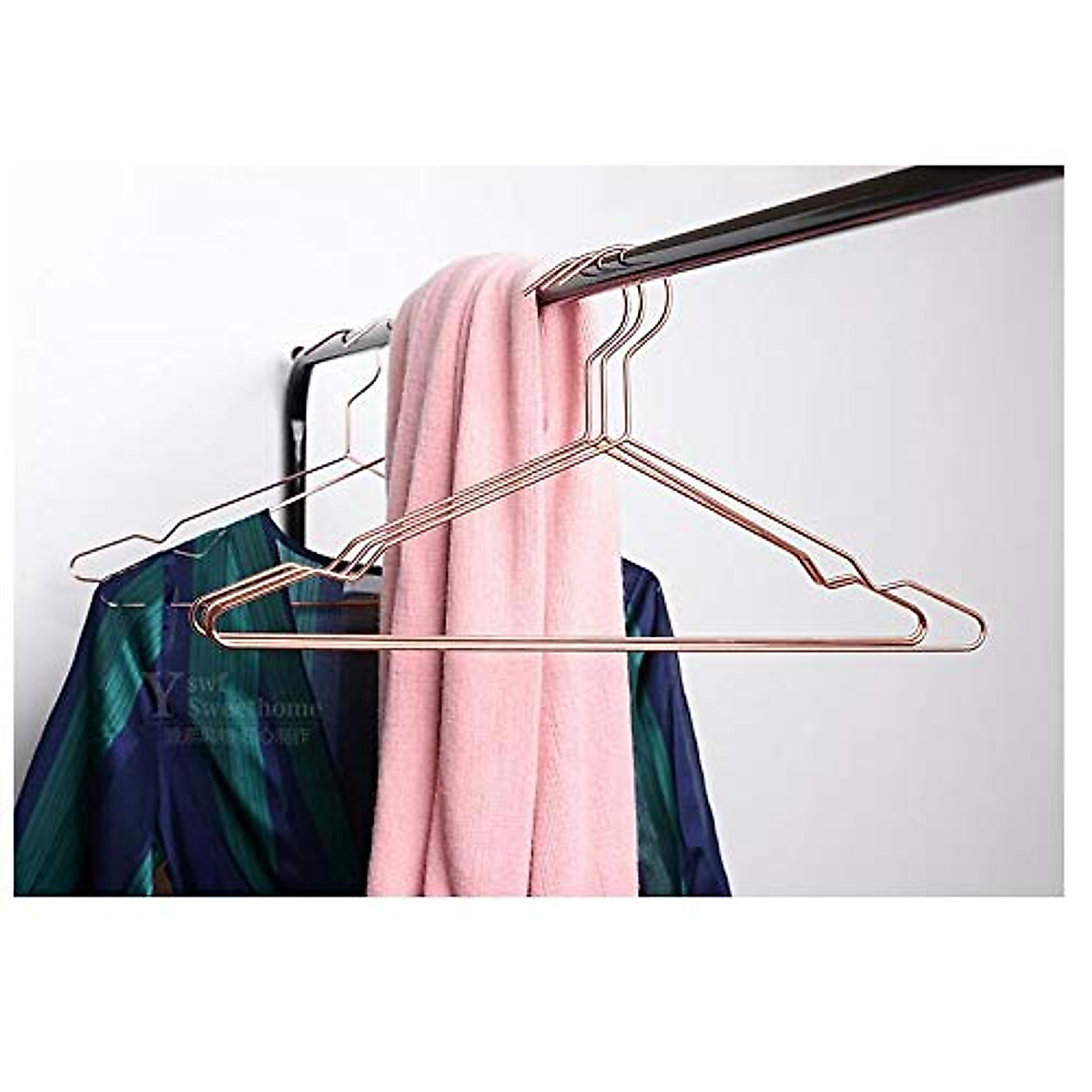 30Pack Koobay 13" Children Rose Copper Gold Shiny Metal Wire Top Clothes Hangers for Shirts Coat Storage & Display