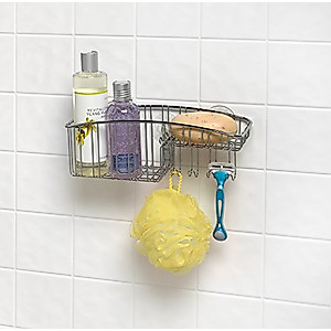 Spectrum Diversified Bathroom Contempo Shower, Stainless Steel, Basket w/Hooks
