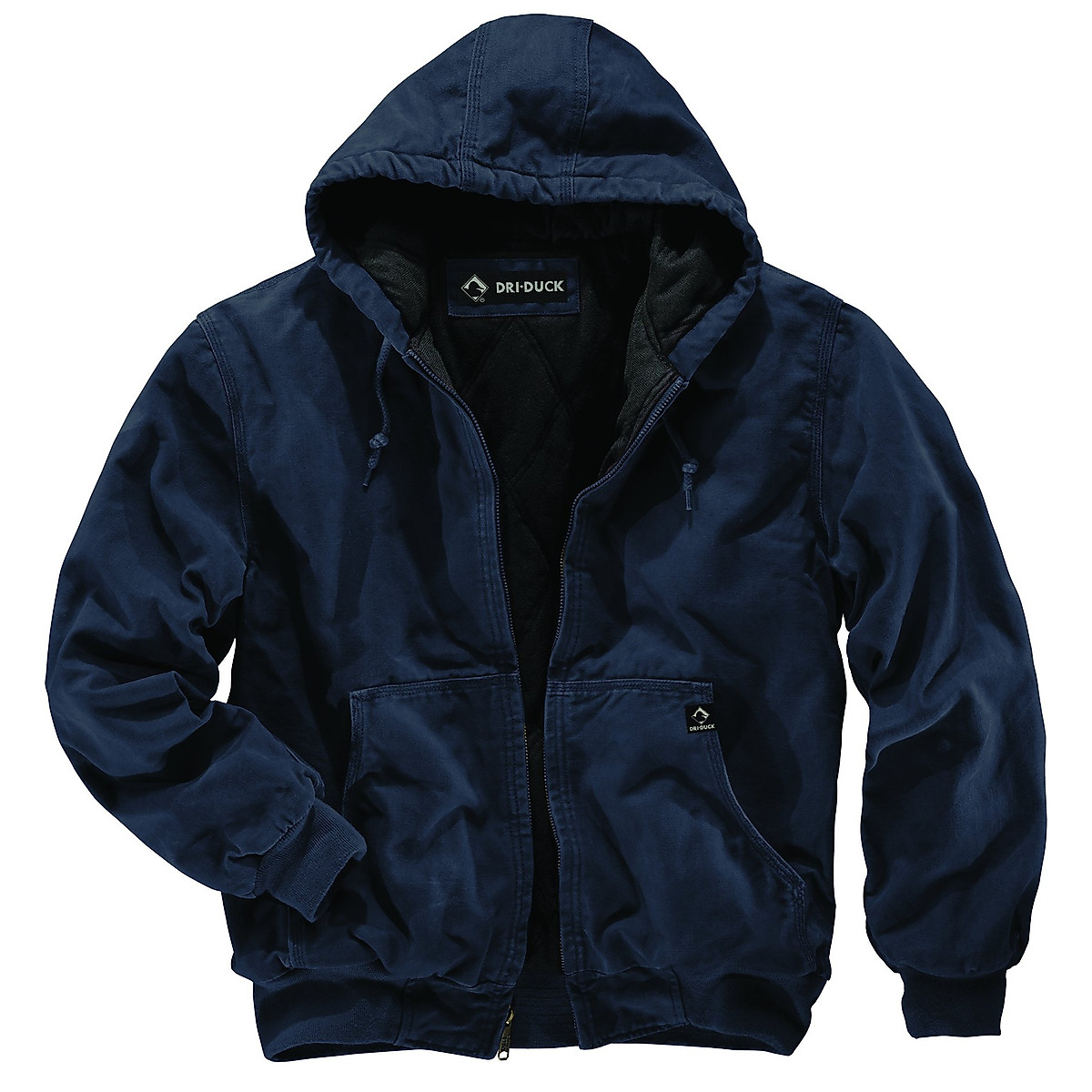 Dri-Duck Men's 5020 Cheyenne Hooded Work Jacket, Navy, Medium