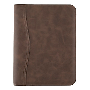 AT-A-GLANCE Simulated Leather Undated Starter Set, 43184 DAY-TIMER, Desk Size, Distressed Brown (031-0140-04)