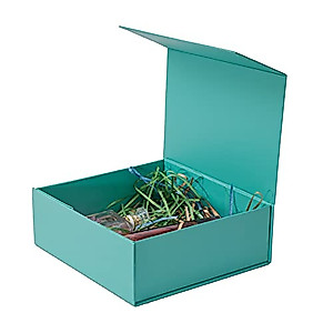 Yeplan Blue Gift Box with Lid,Luxury Eco-Friendly Cardboard Gift Boxes,Magnetic Closure Gift Boxes for Wedding Valentine's Day Christmas